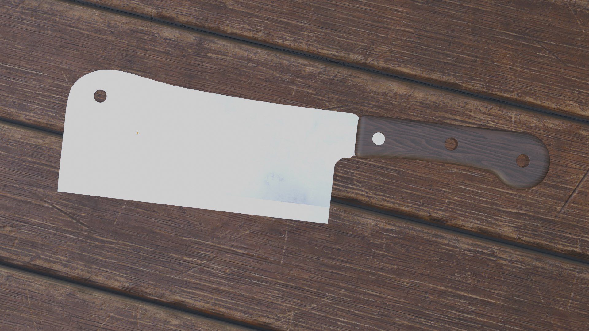 Beef Steak Raw Meat With Meat Hatchet Table 3D - TurboSquid 2016204