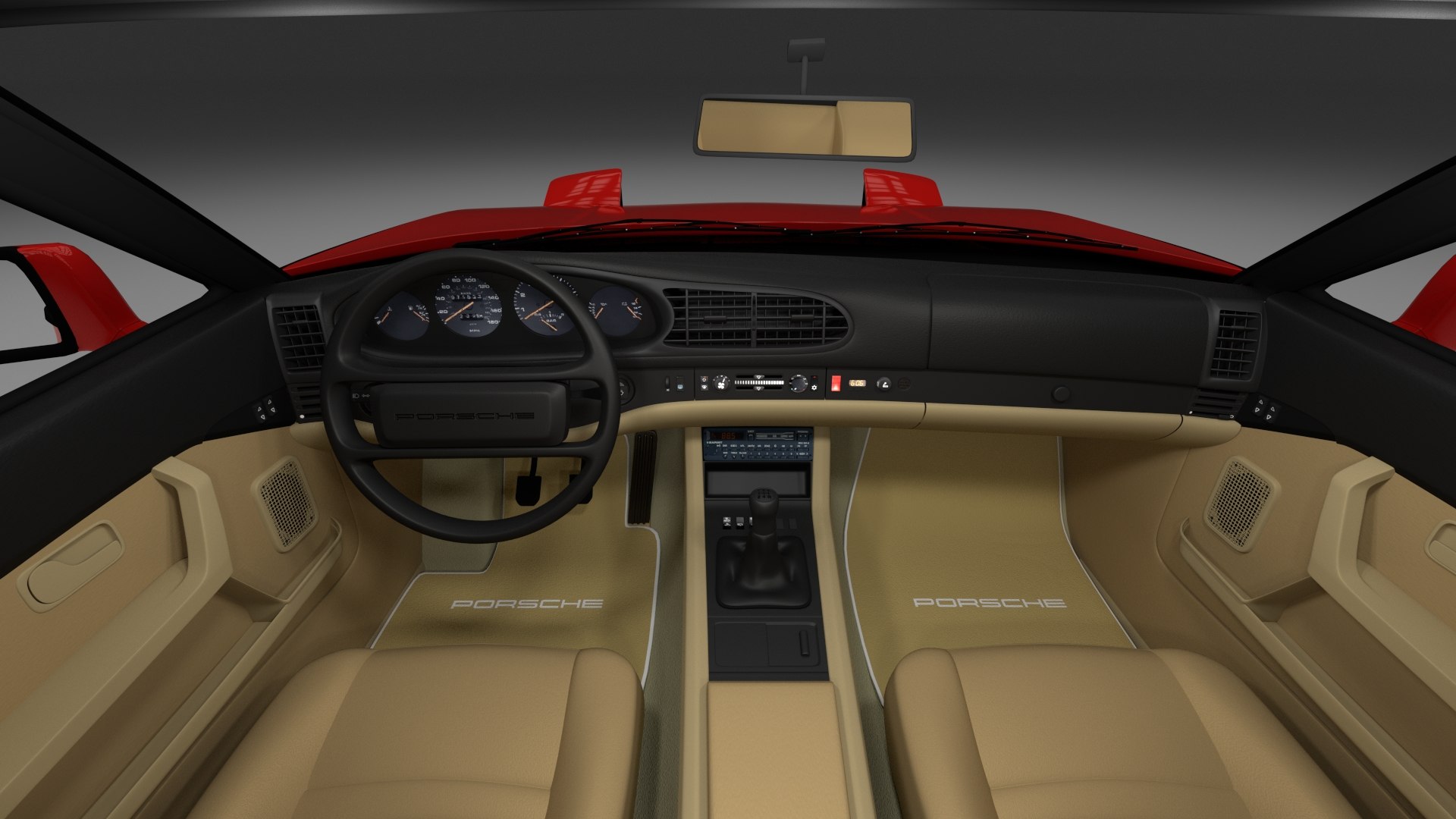 Porsche 944 Interior 3d Model