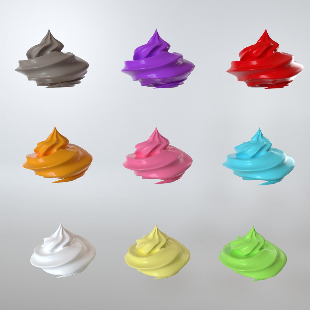 6 Cream Model - TurboSquid 1910269