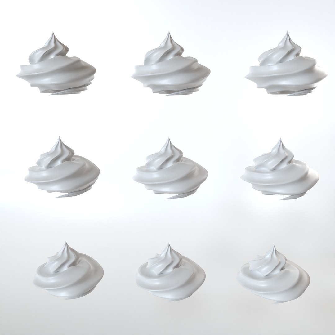 6 Cream Model - TurboSquid 1910269