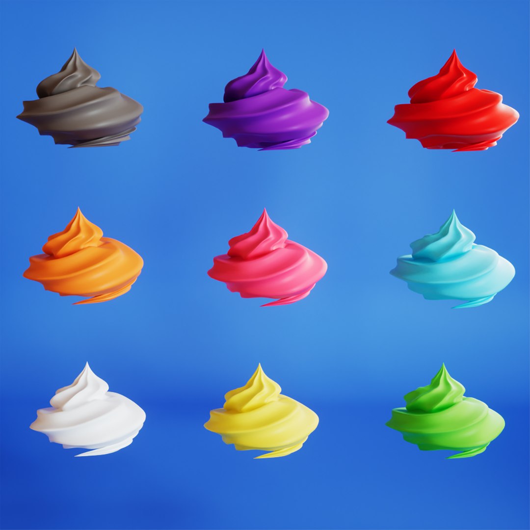 6 Cream Model - TurboSquid 1910269