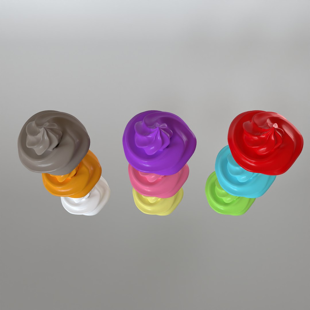 6 Cream Model - TurboSquid 1910269