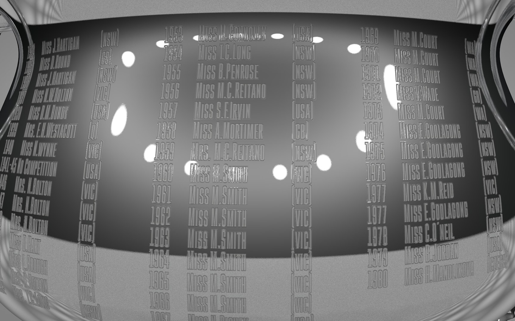 Australian Open 2023 Women and Men Singles Trophy L1924 3D model ...
