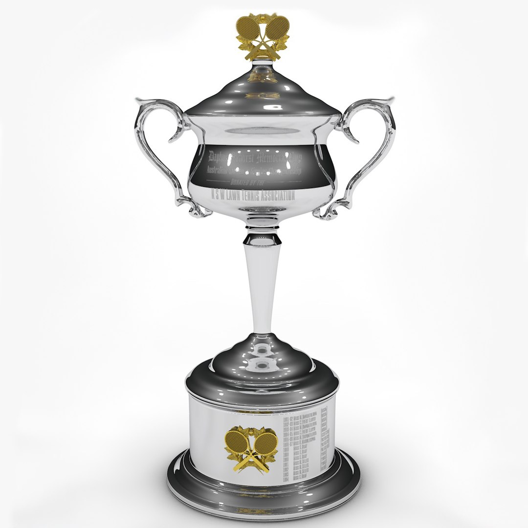 Australian Open 2023 Women and Men Singles Trophy L1924 3D model ...