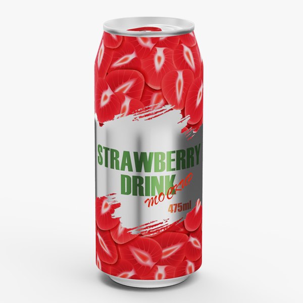 modelo 3d Strawberry Drink Can Mockup 475ml - TurboSquid 2059652