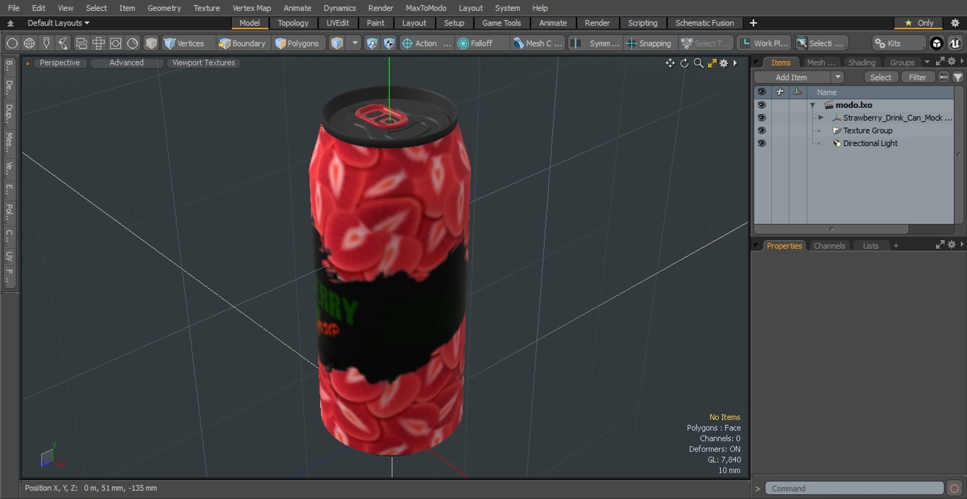 Strawberry Drink Can Mockup 475ml 3D Model - TurboSquid 2059652