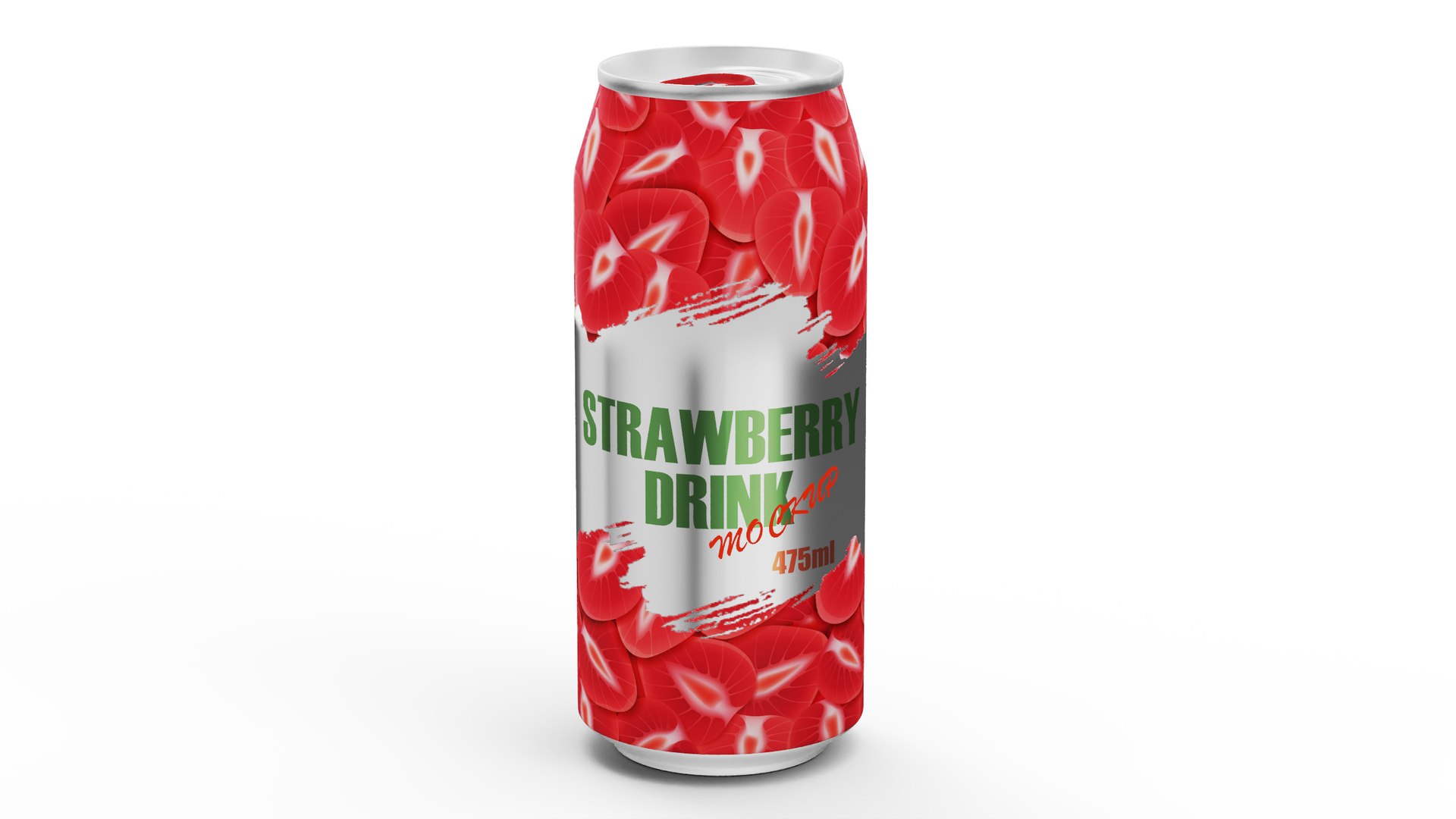 Strawberry Drink Can Mockup 475ml 3D Model - TurboSquid 2059652