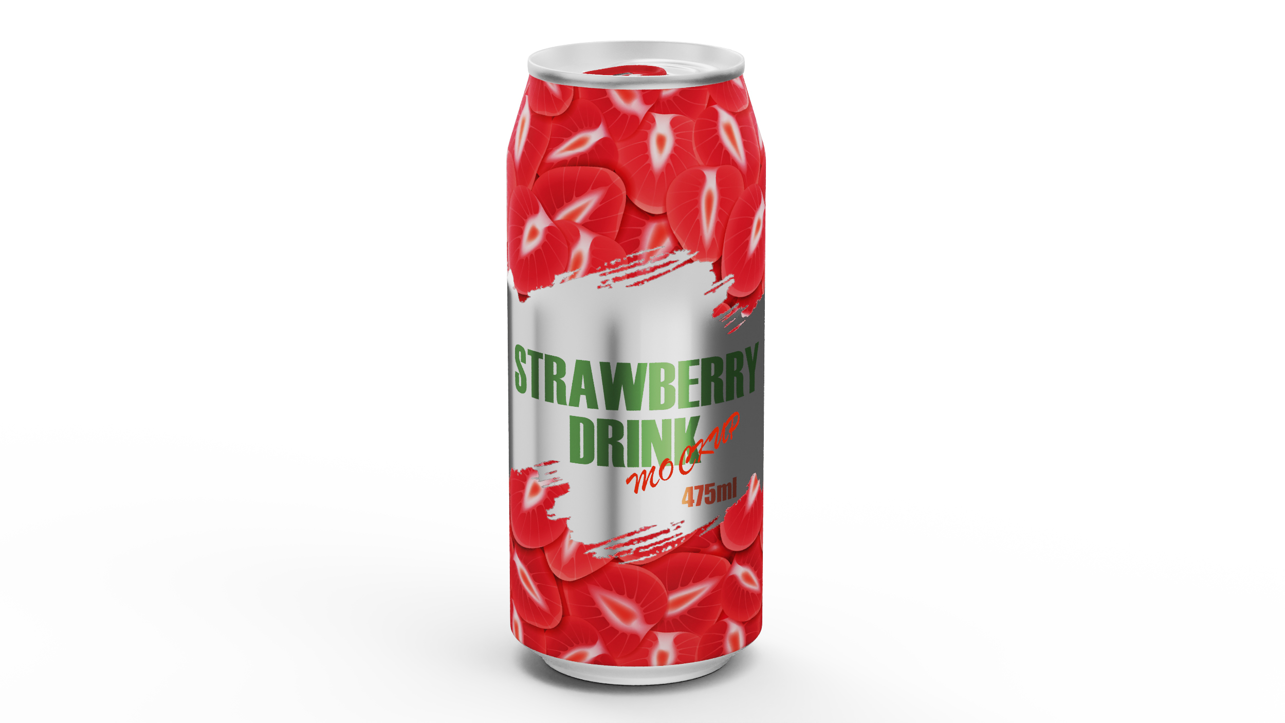 modelo 3d Strawberry Drink Can Mockup 475ml - TurboSquid 2059652