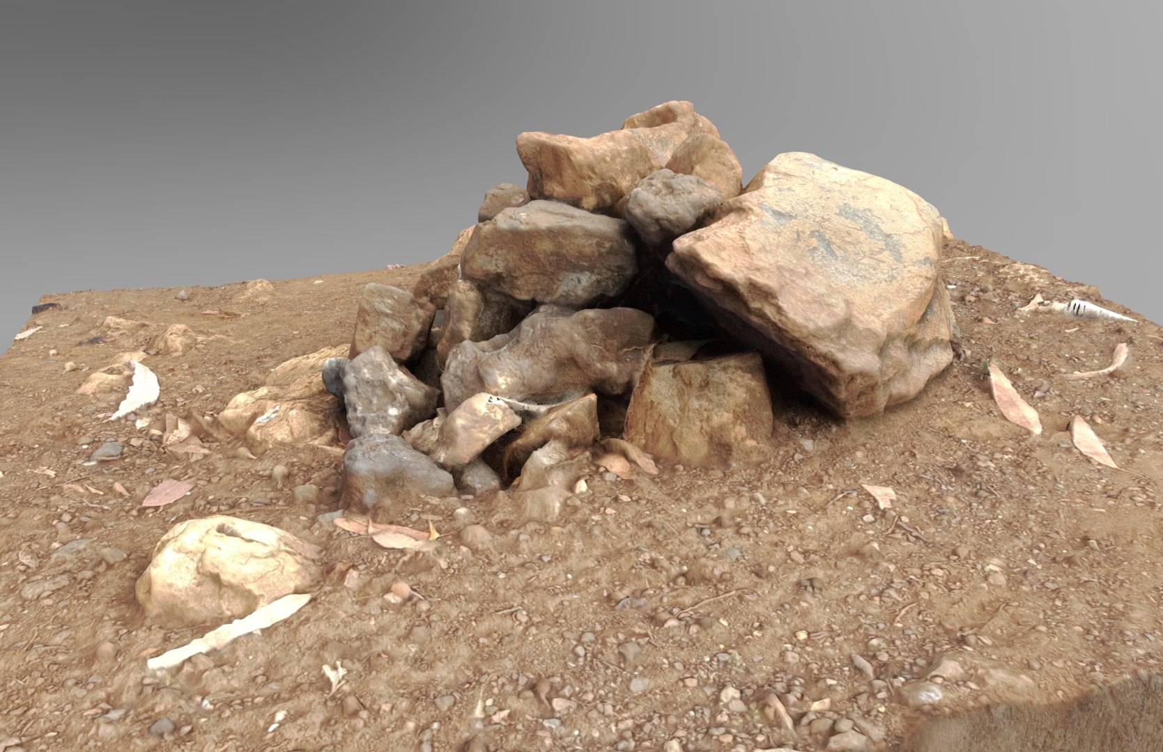 3d Rock Pile Model