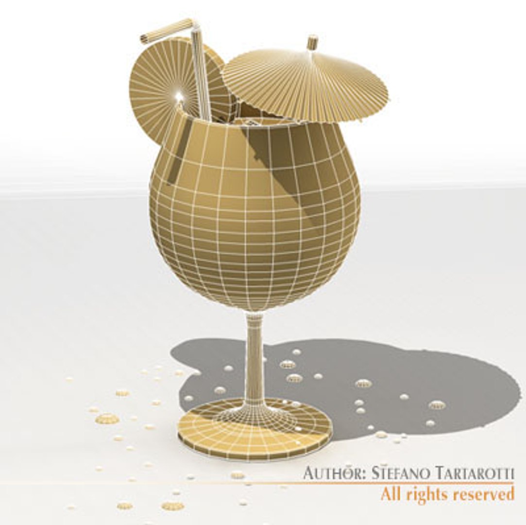 3d Model Of Cocktail Glass