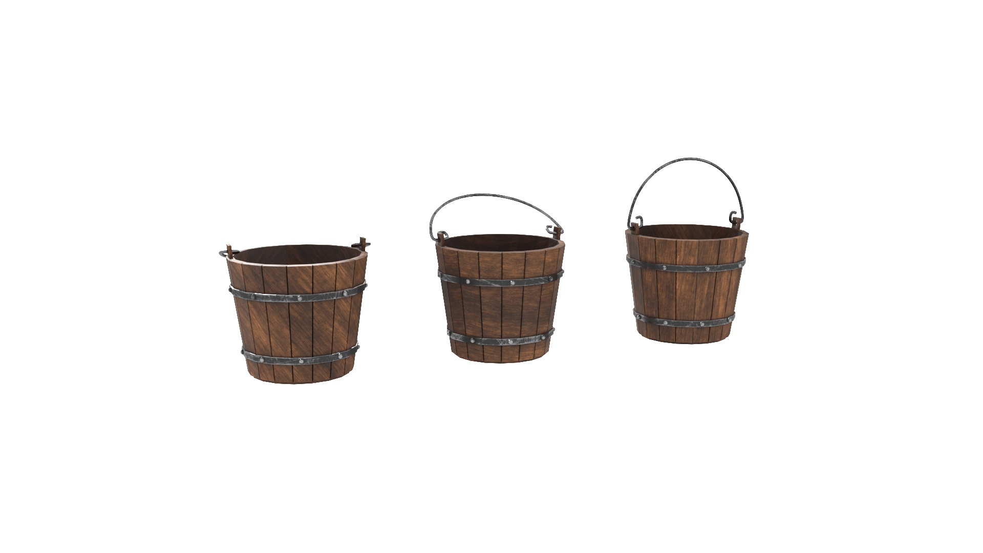 3D Medieval Wooden Bucket - TurboSquid 2189287