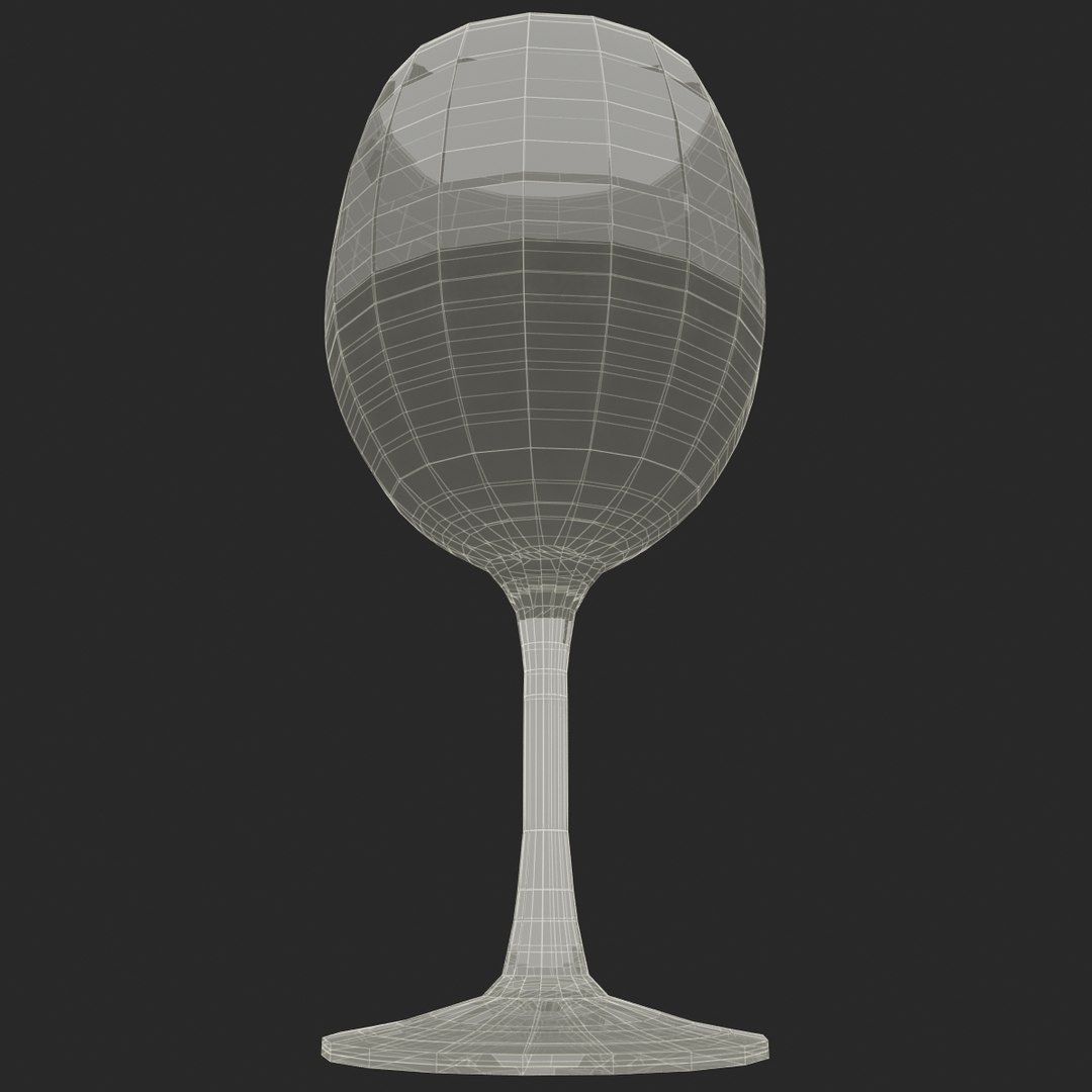 Red Wine Glass 3ds