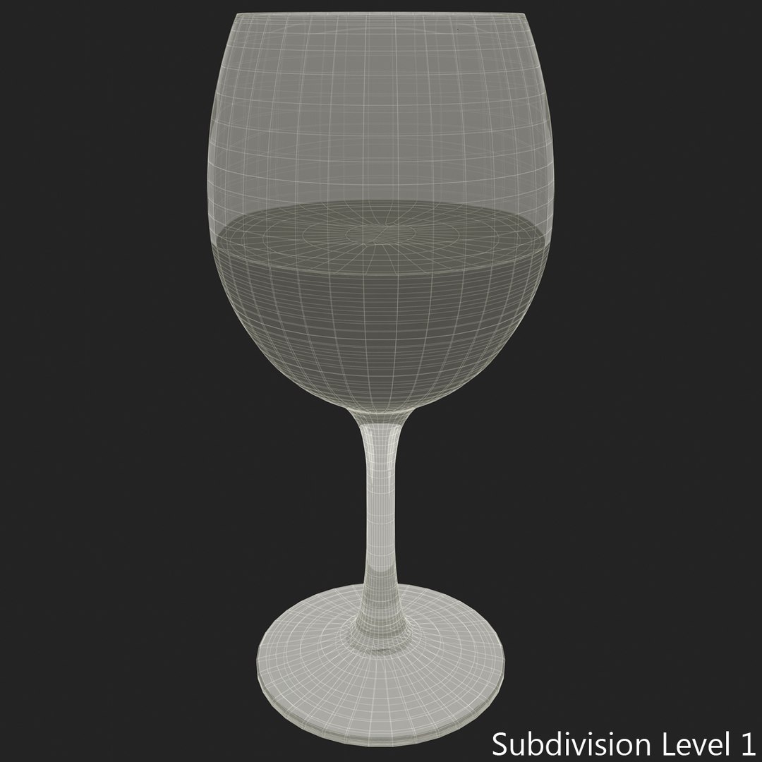 Red Wine Glass 3ds