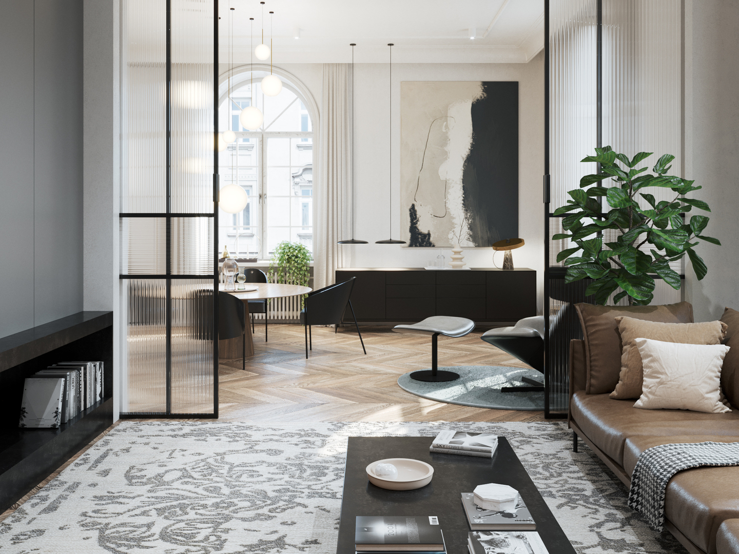 Modern Classic Interior Scene for Cinema 4D and Corona Renderer model ...
