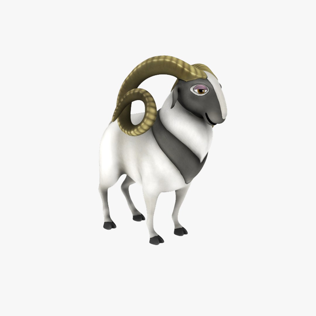 Cartoon Ram 3D Model - TurboSquid 1208635