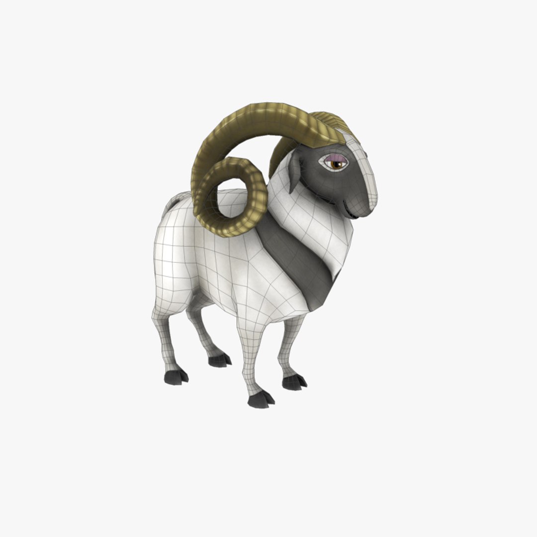 Cartoon Ram 3D Model - TurboSquid 1208635