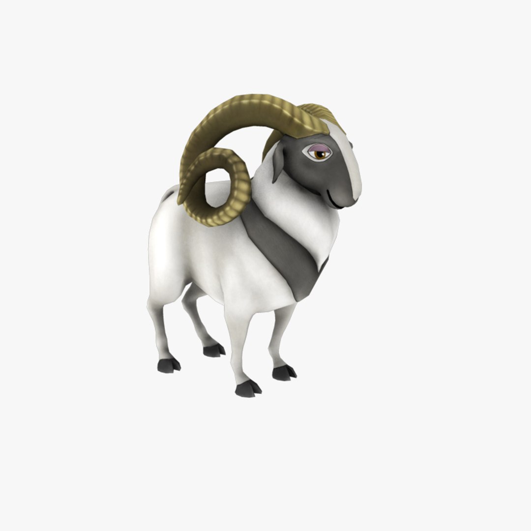 Cartoon Ram 3D Model - TurboSquid 1208635