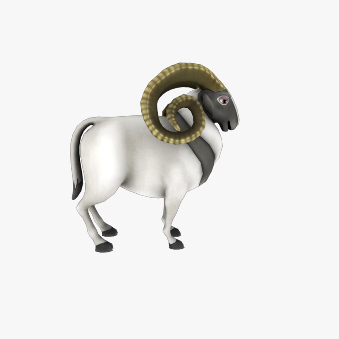 Cartoon ram 3D model - TurboSquid 1208635