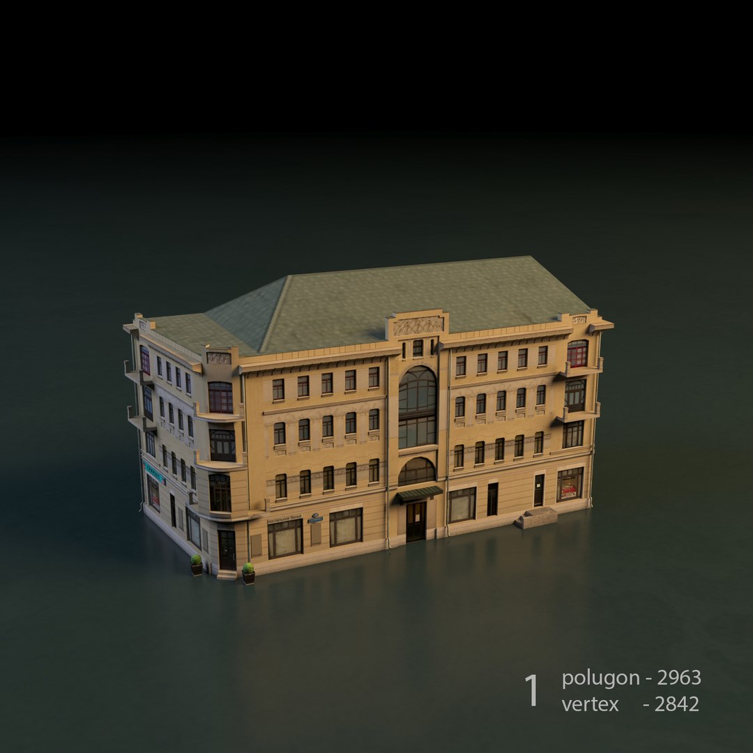 3D Building Set - TurboSquid 1485531