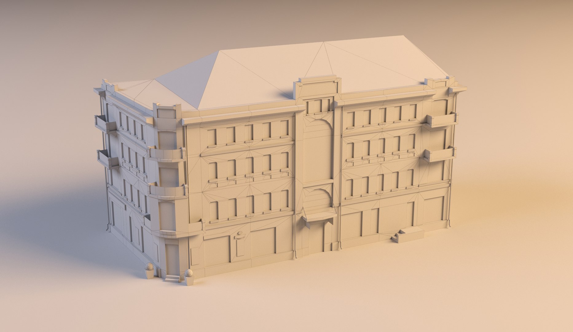 3D Building Set - TurboSquid 1485531