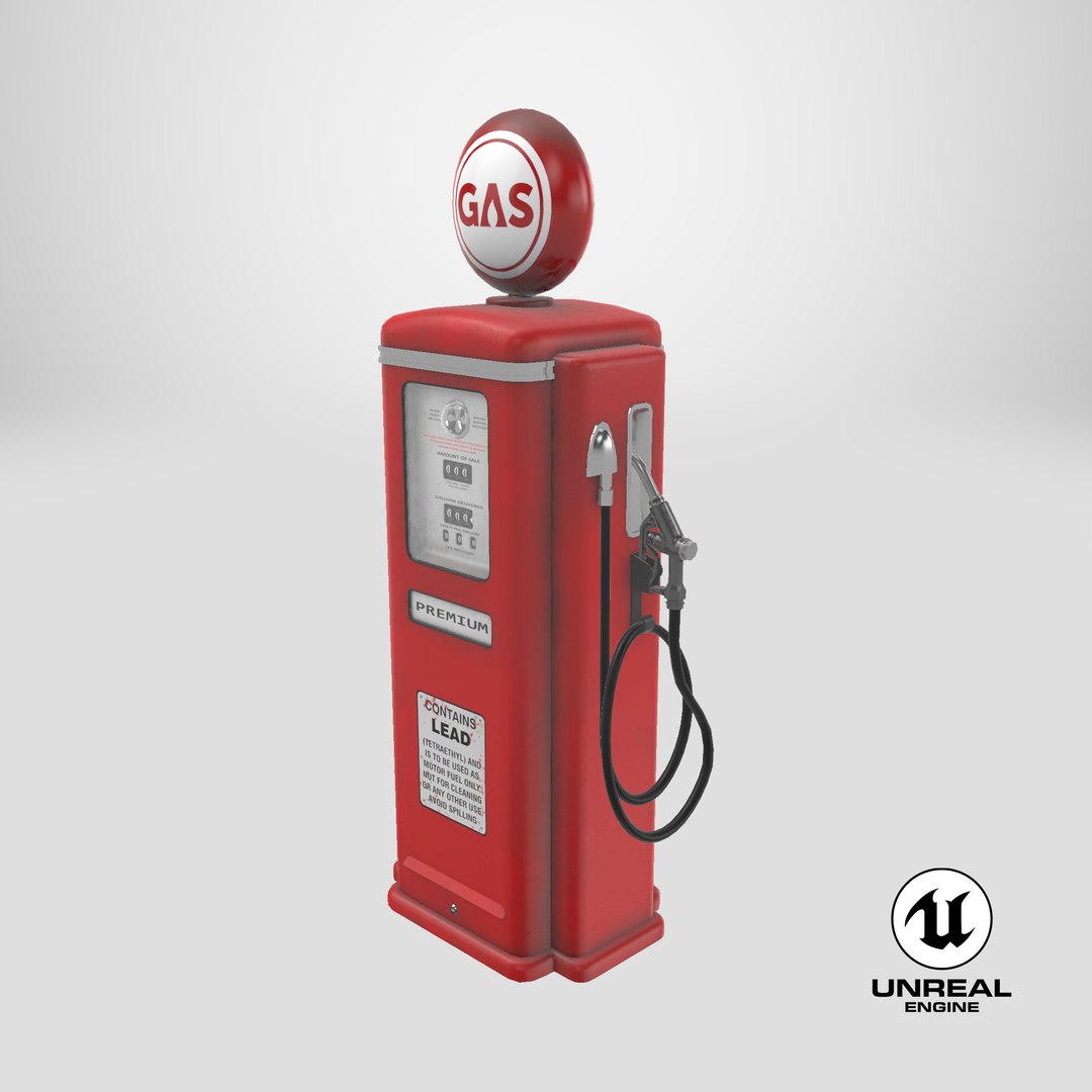3D Model Detailed Retro Gas Pump - TurboSquid 2252149