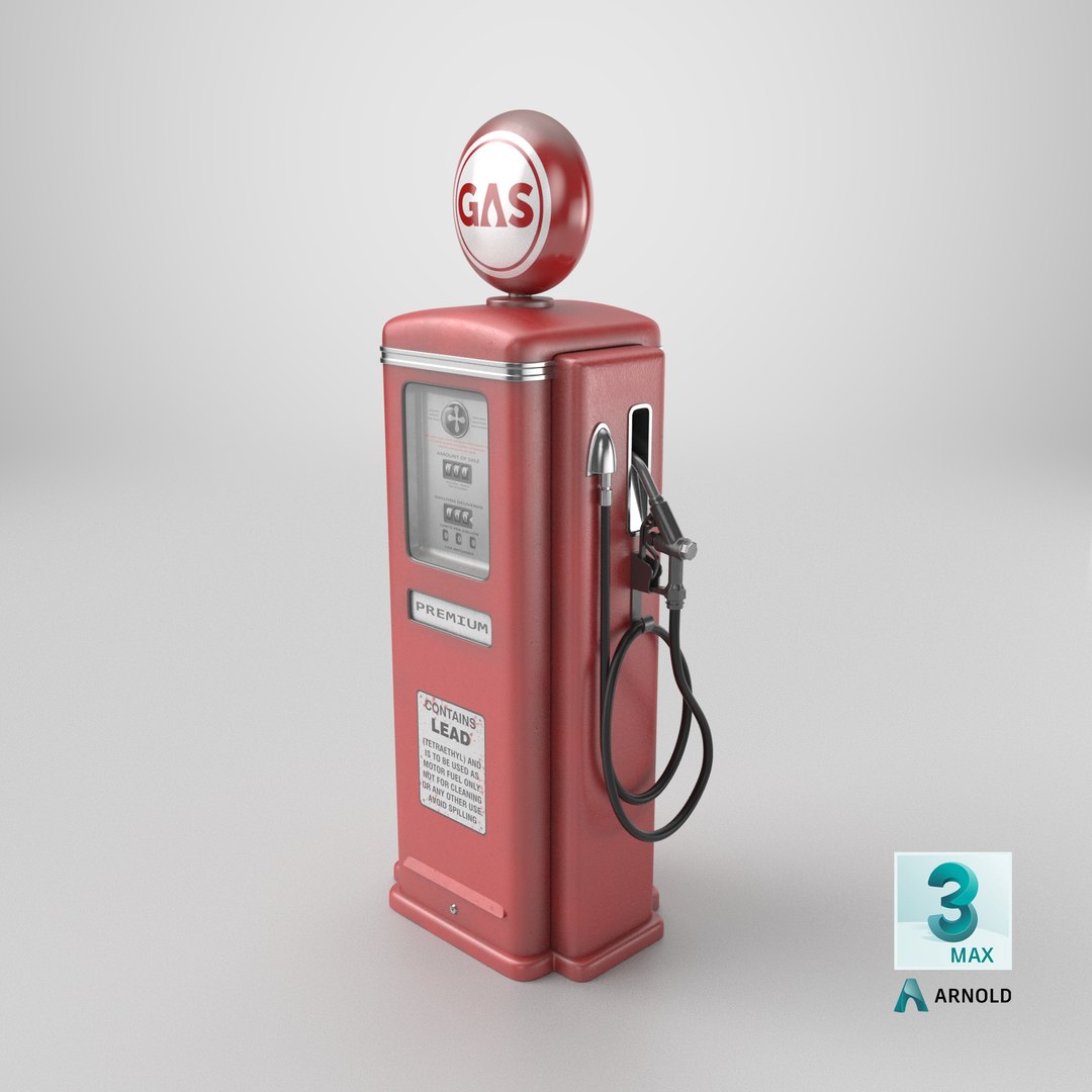 3D Model Detailed Retro Gas Pump - TurboSquid 2252149