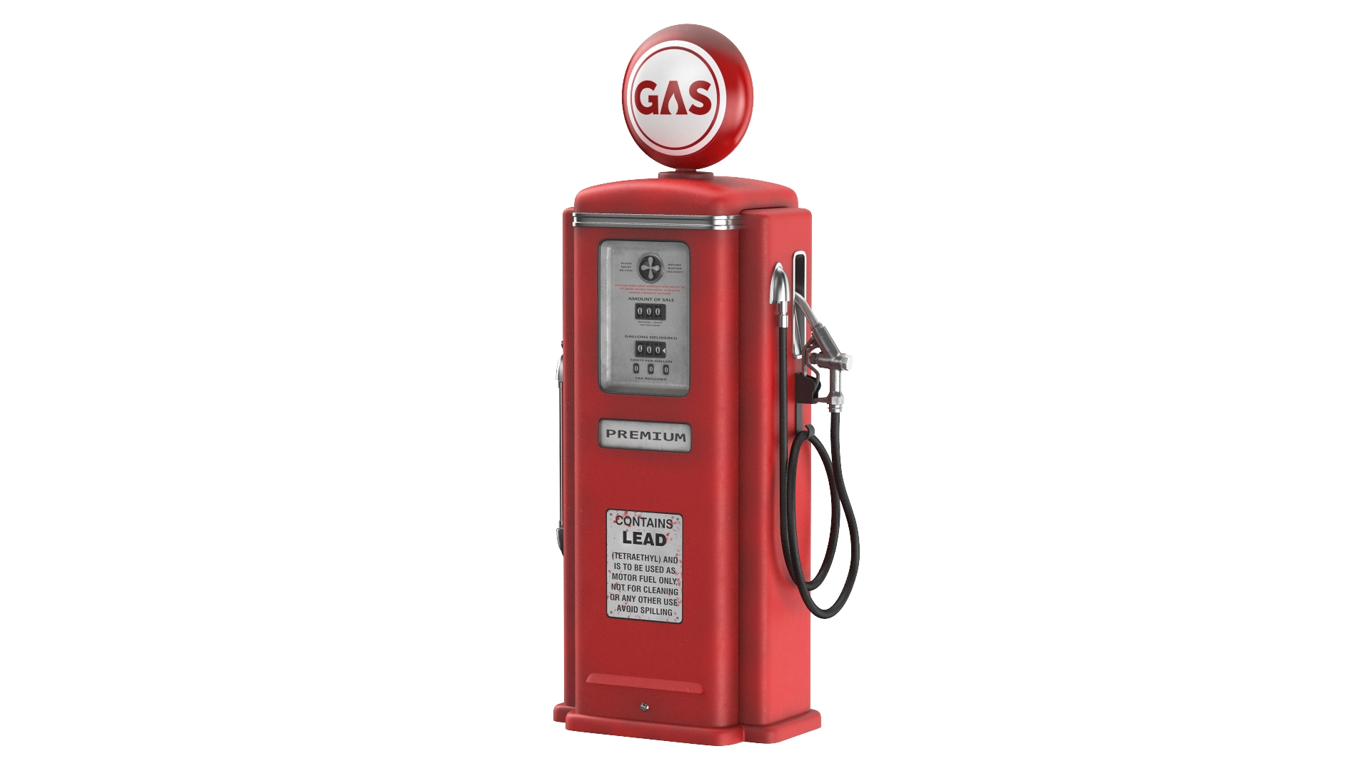 3D Model Detailed Retro Gas Pump - TurboSquid 2252149
