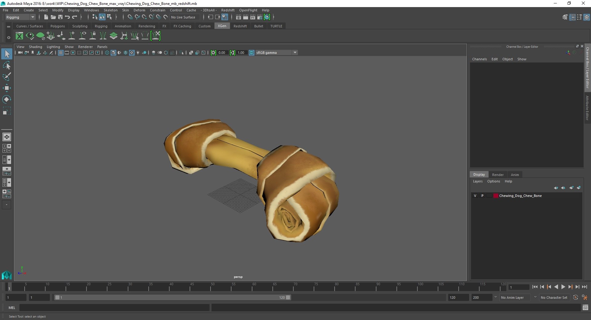 3D Chewing Dog Chew Bone - TurboSquid 2094954
