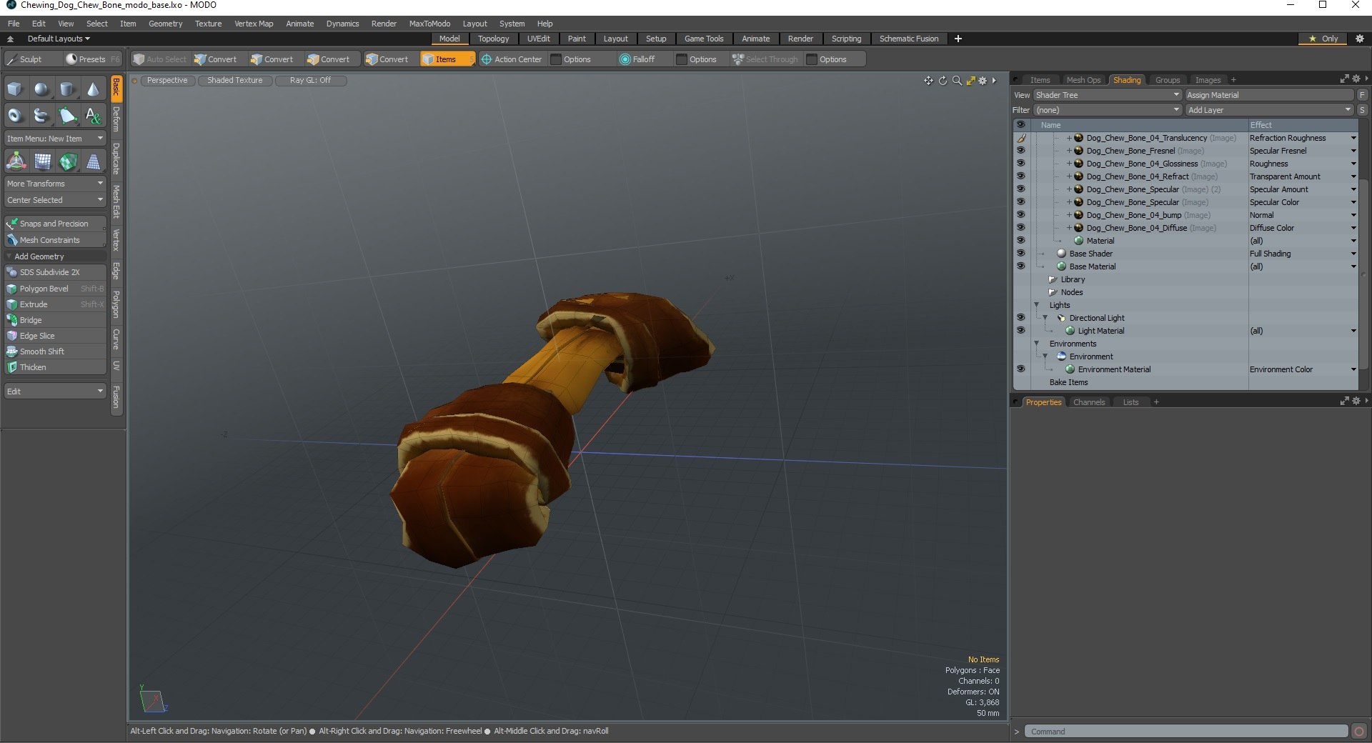 3D Chewing Dog Chew Bone - TurboSquid 2094954