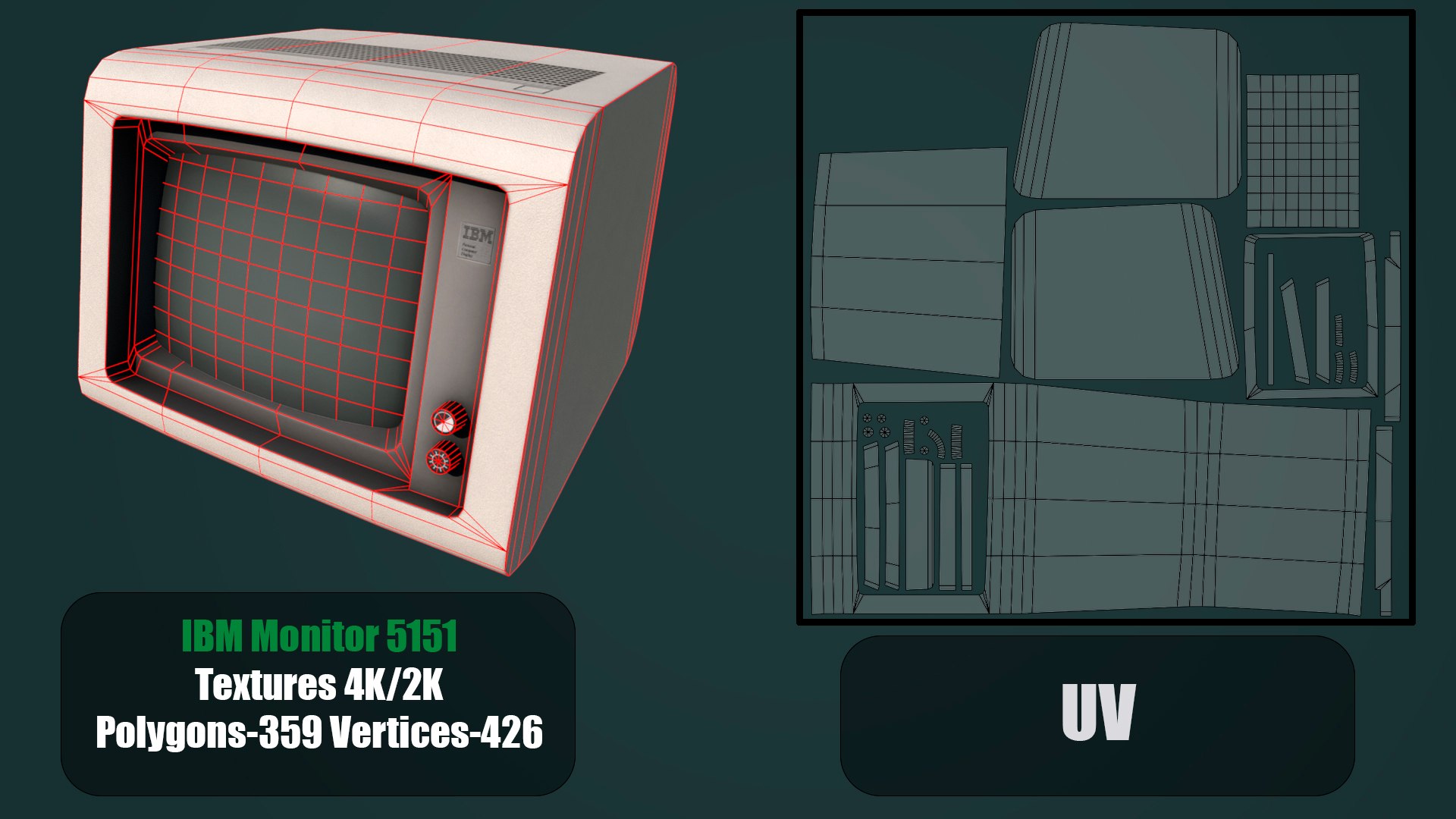 3D BM Monitor 5151 Model - TurboSquid 2350094