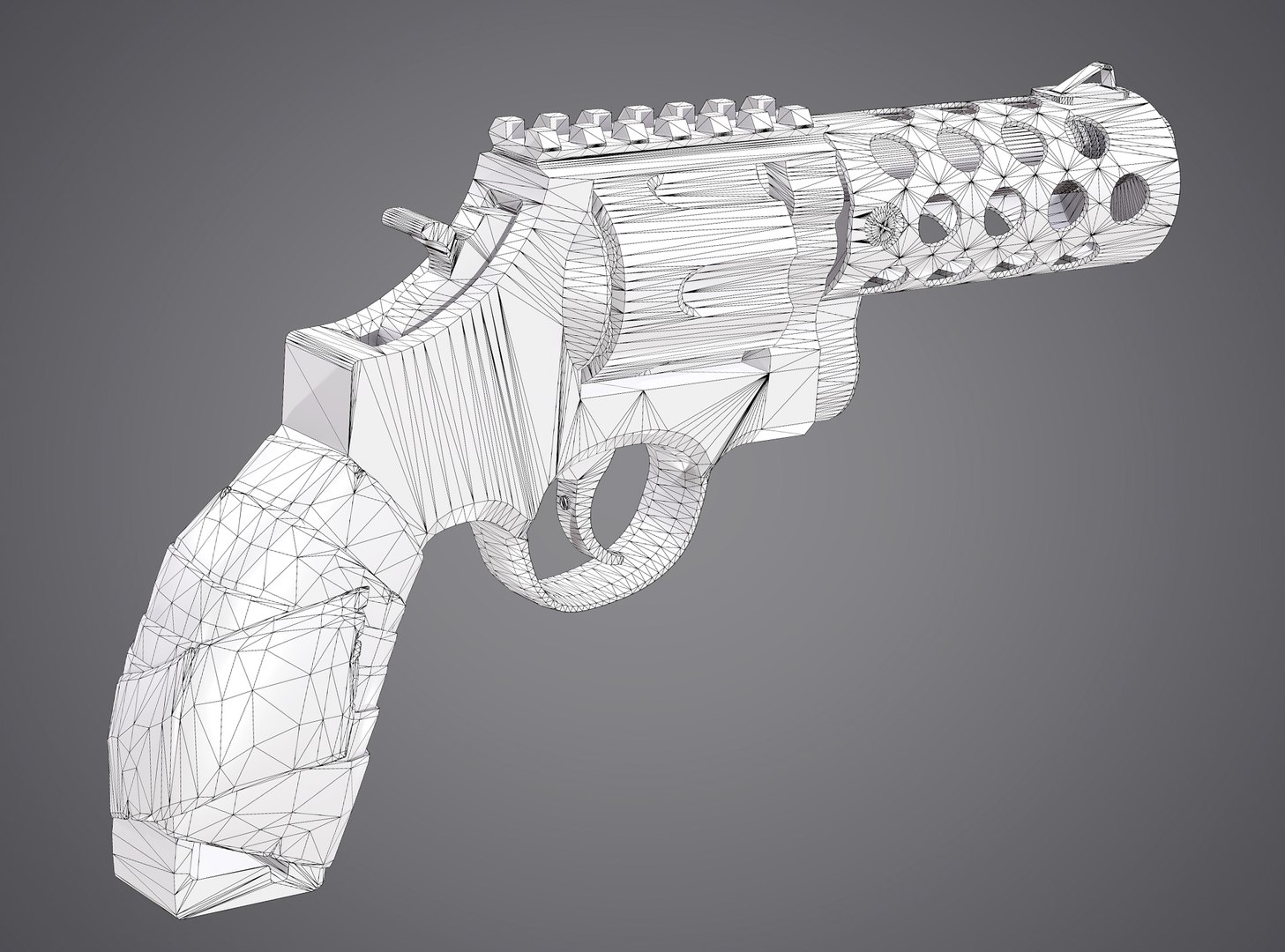 Makeshift Revolver Ready Asset 3D Model - TurboSquid 1594615
