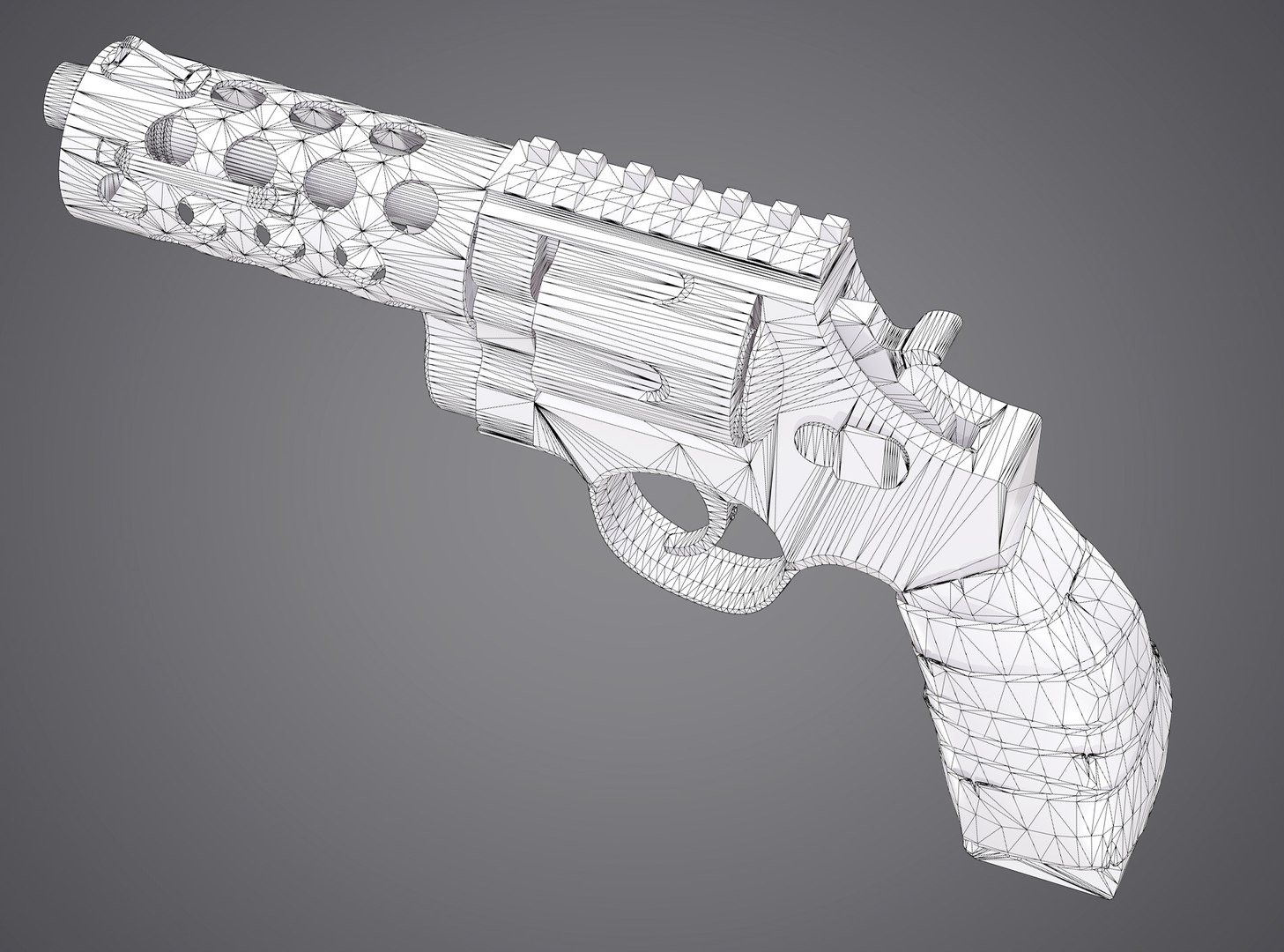 Makeshift Revolver Ready Asset 3D Model - TurboSquid 1594615