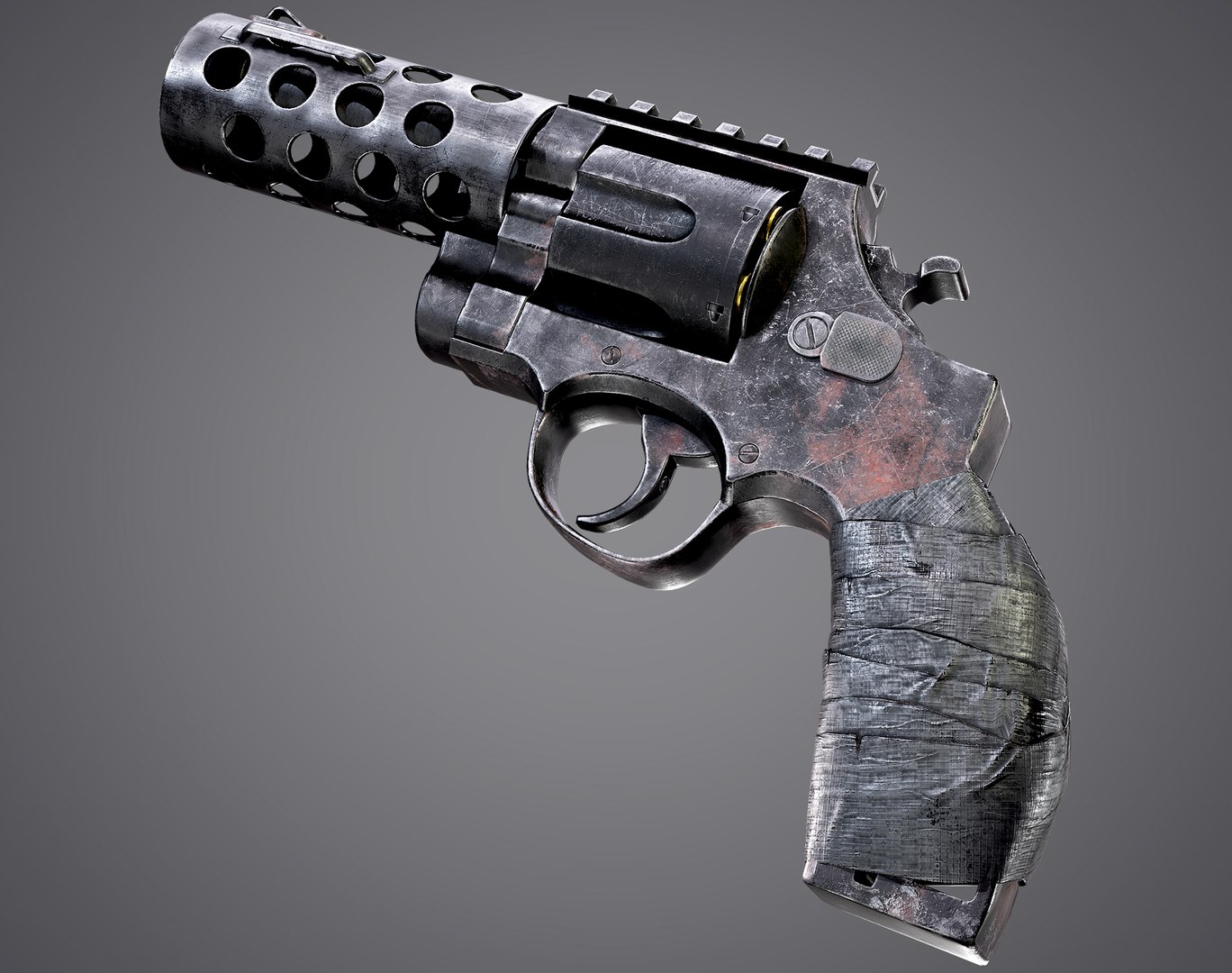 Makeshift Revolver Ready Asset 3D Model - TurboSquid 1594615