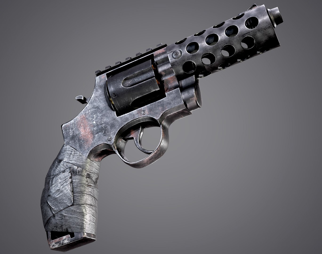 Makeshift Revolver Ready Asset 3D Model - TurboSquid 1594615