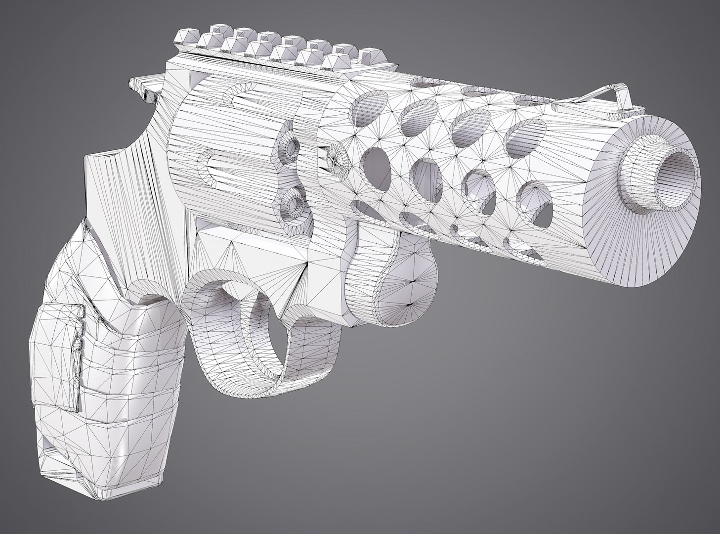 Makeshift Revolver Ready Asset 3D Model - TurboSquid 1594615