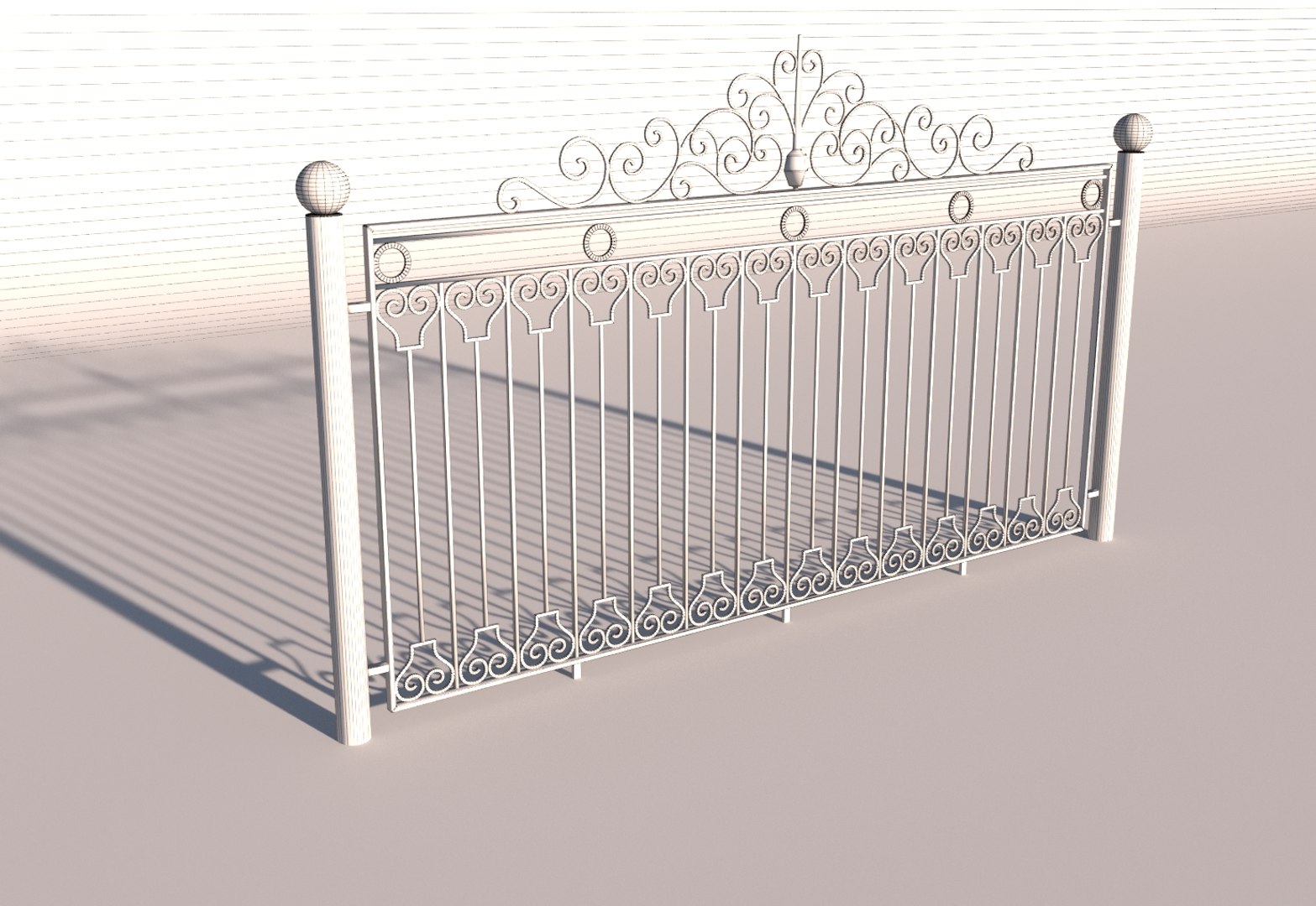 Iron Fence 3D Model - TurboSquid 1309408