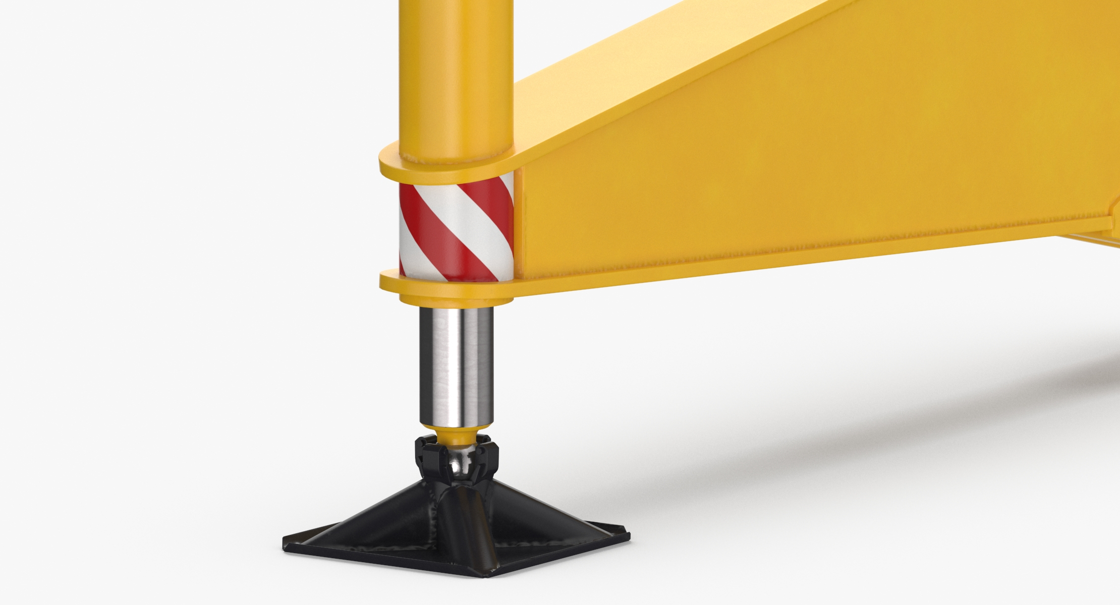 Crane outrigger 04 yellow 3D model - TurboSquid 1679940