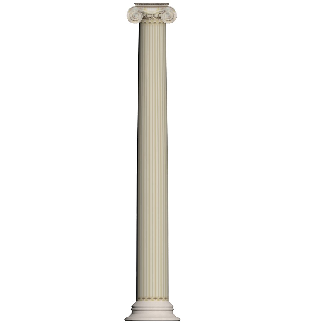 3D Roman Ionic Piller - TurboSquid 1341609