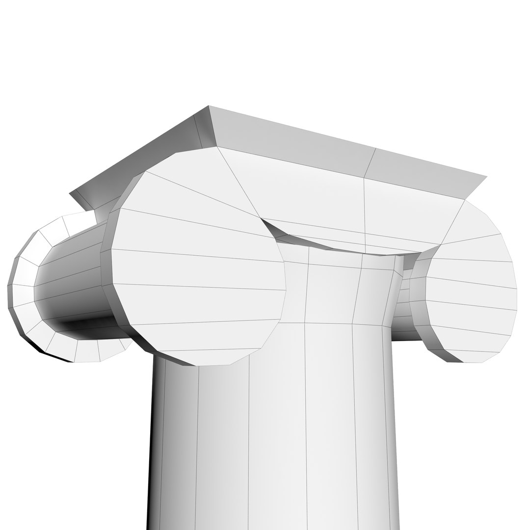 3D Roman Ionic Piller - TurboSquid 1341609