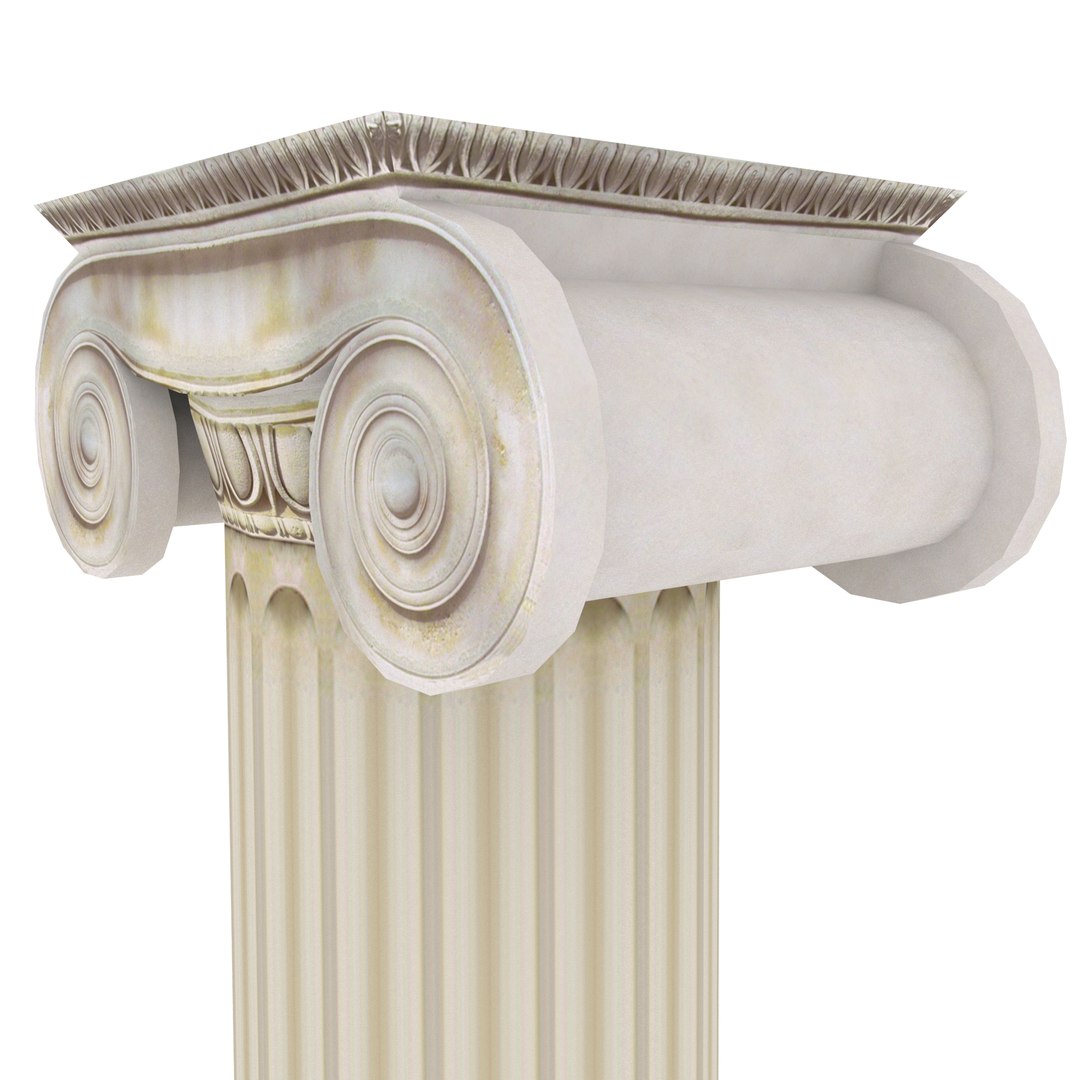 3D Roman Ionic Piller - TurboSquid 1341609