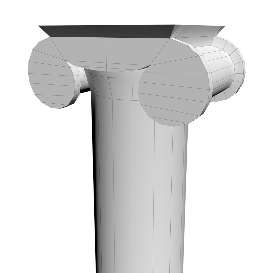 3D Roman Ionic Piller - TurboSquid 1341609