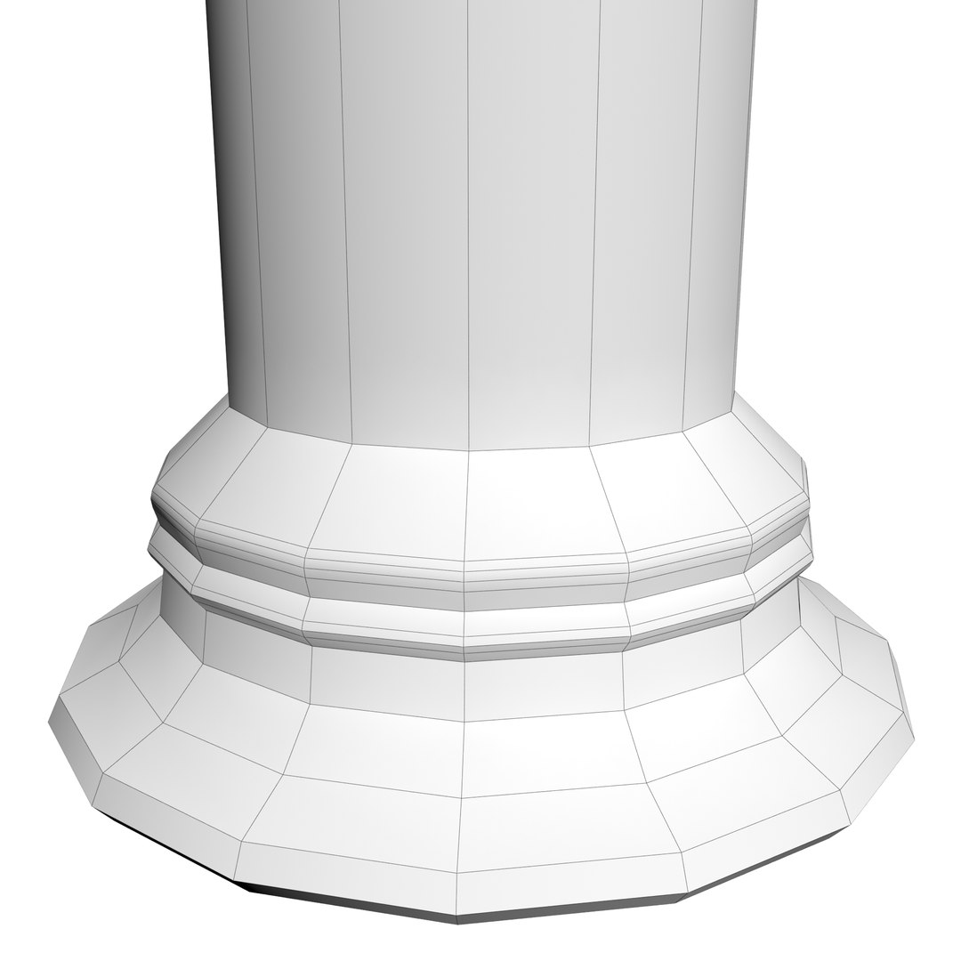 3D Roman Ionic Piller - TurboSquid 1341609