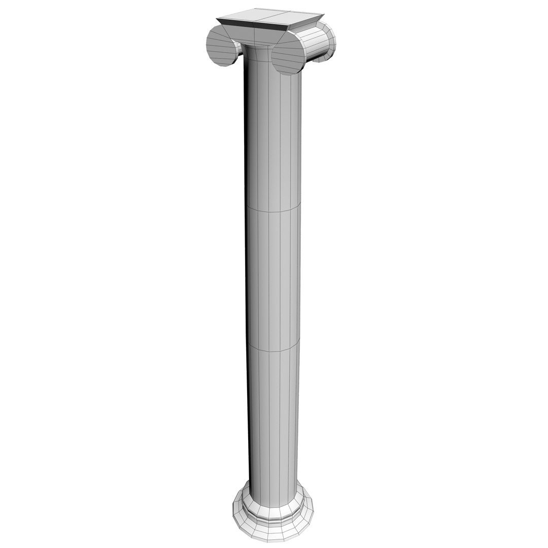 3D Roman Ionic Piller - TurboSquid 1341609