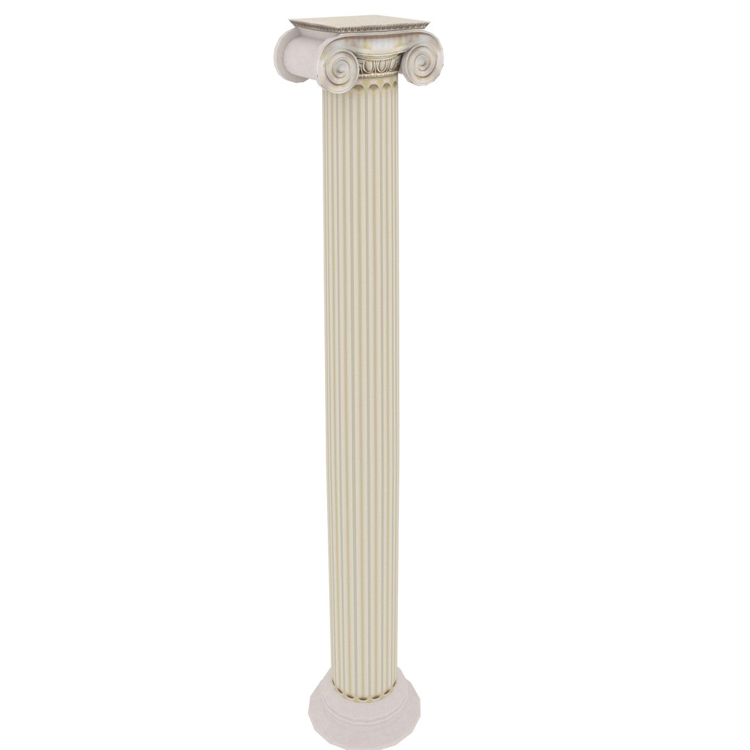 3D Roman Ionic Piller - TurboSquid 1341609