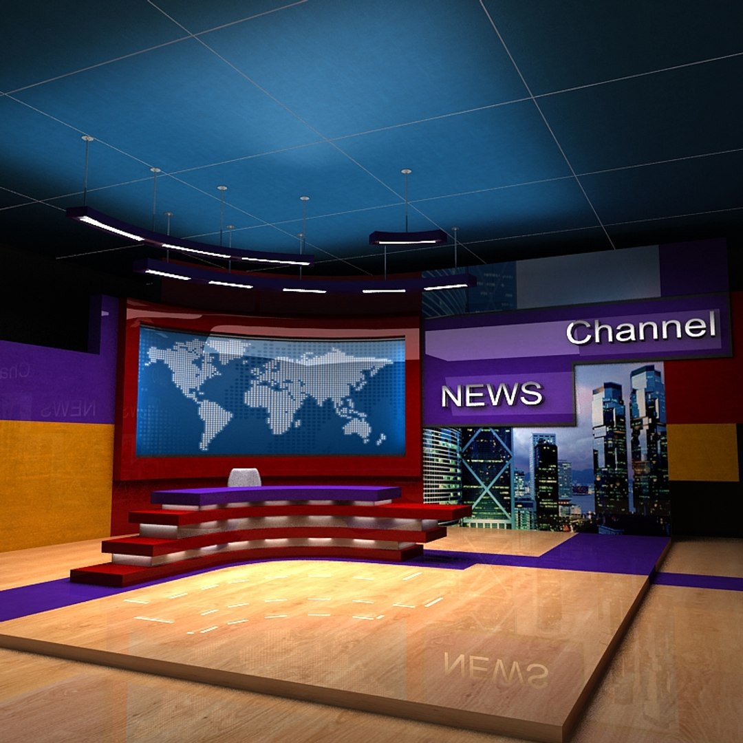 3ds Tv News Studio Stages