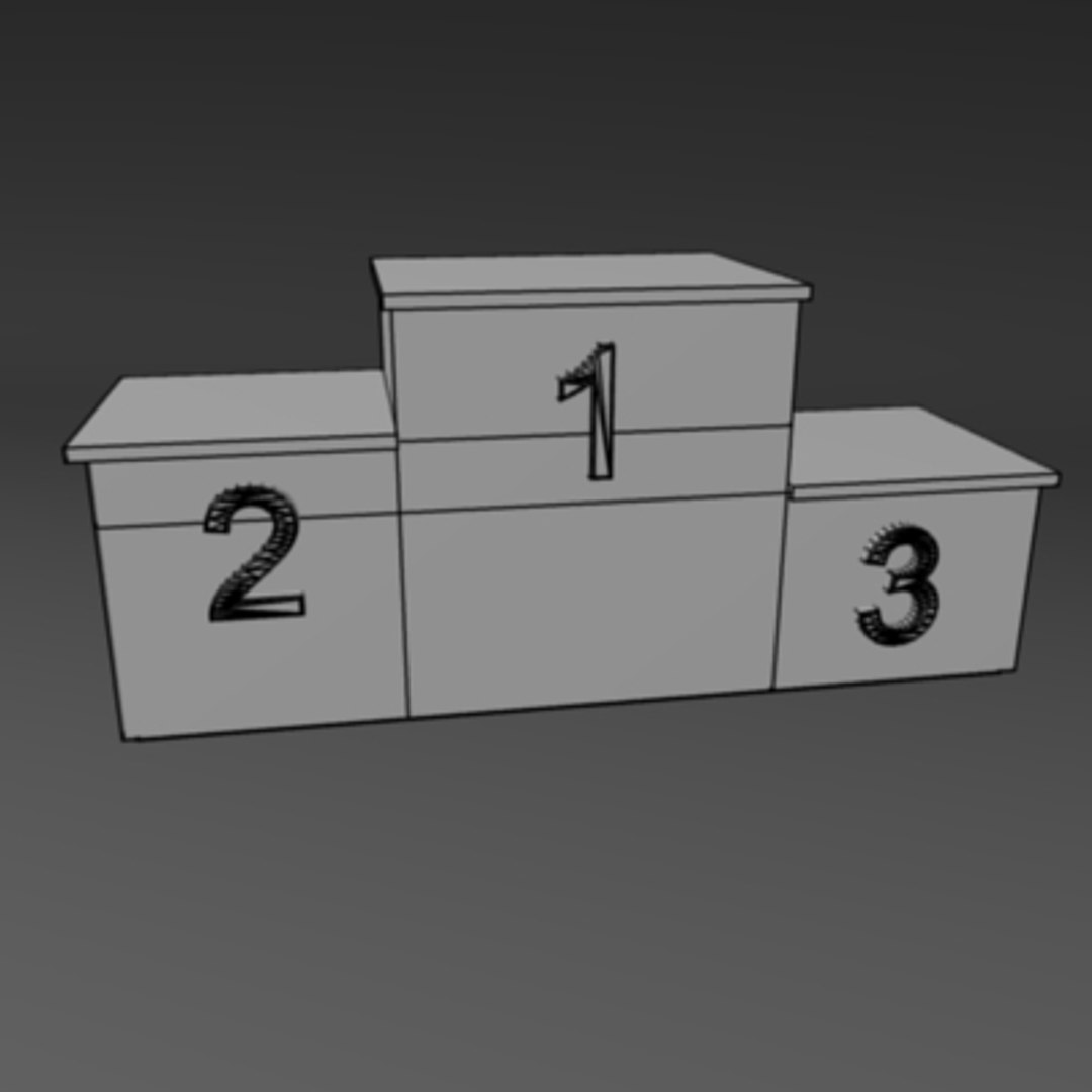 3d Model Winner Podium