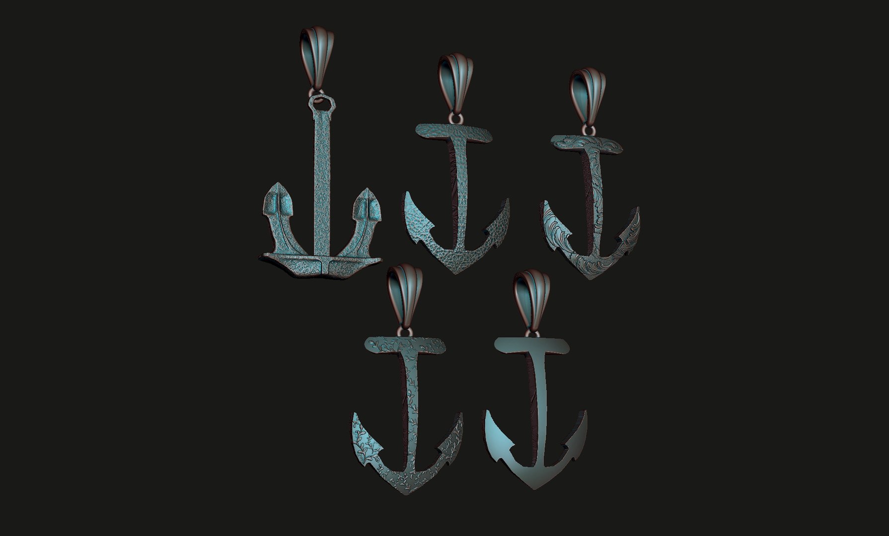 5 Anchors Model - TurboSquid 2139789