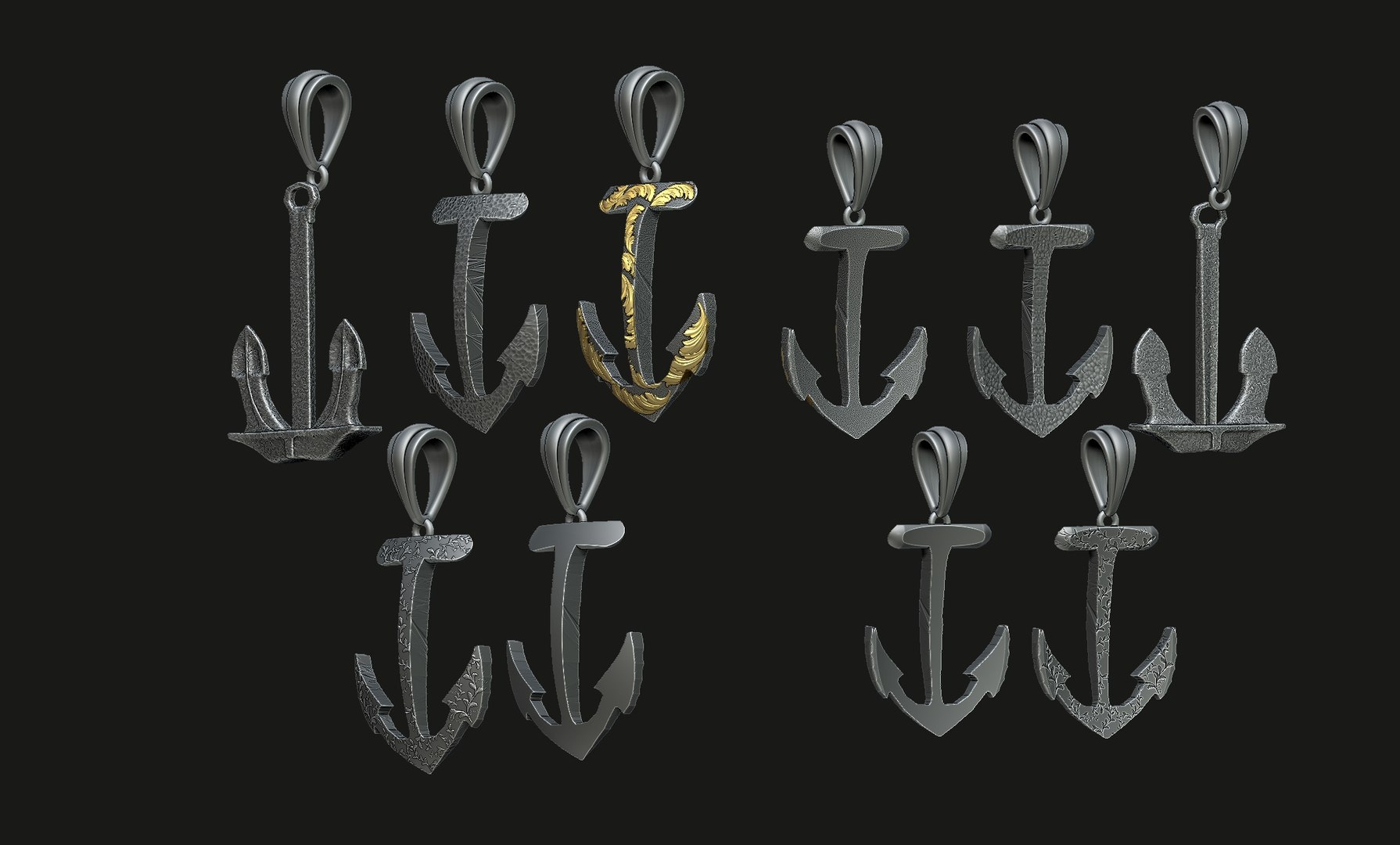 5 Anchors Model - TurboSquid 2139789