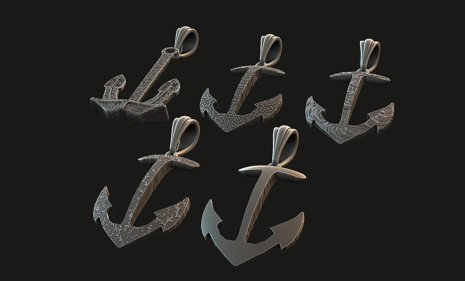 5 Anchors Model - TurboSquid 2139789