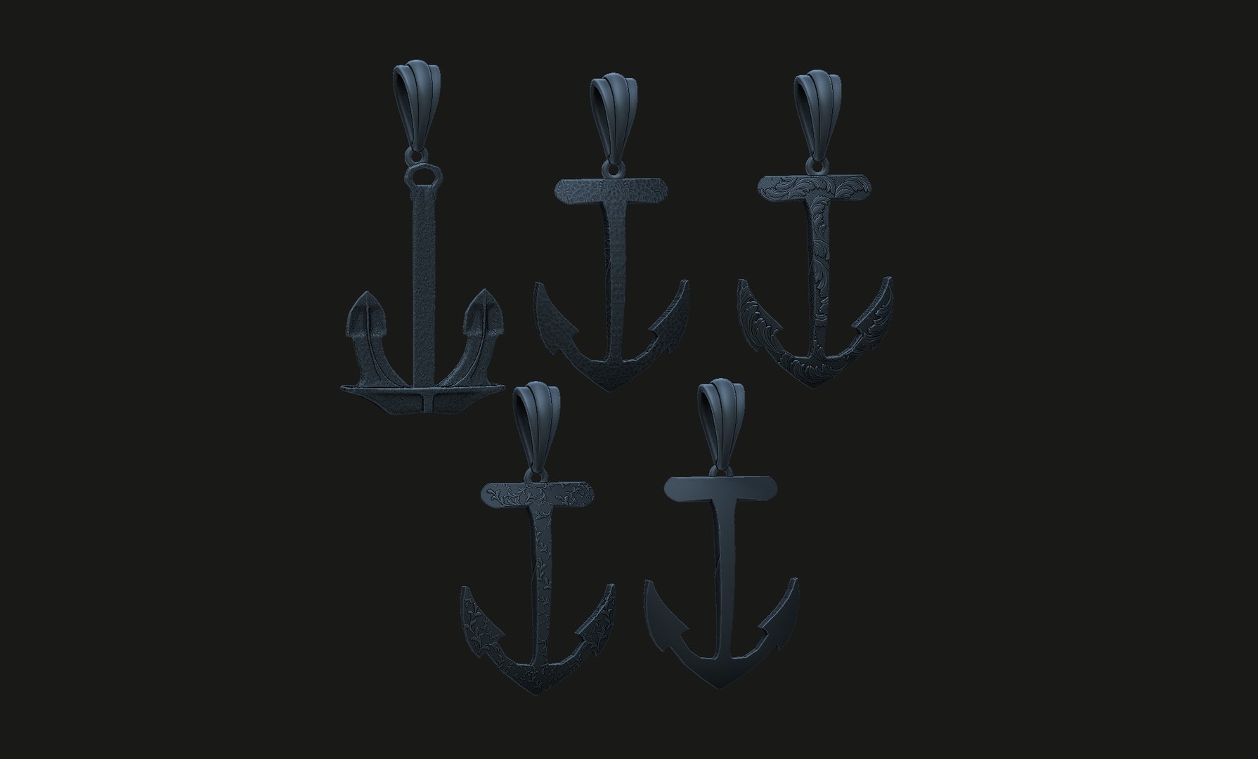 5 Anchors Model - TurboSquid 2139789